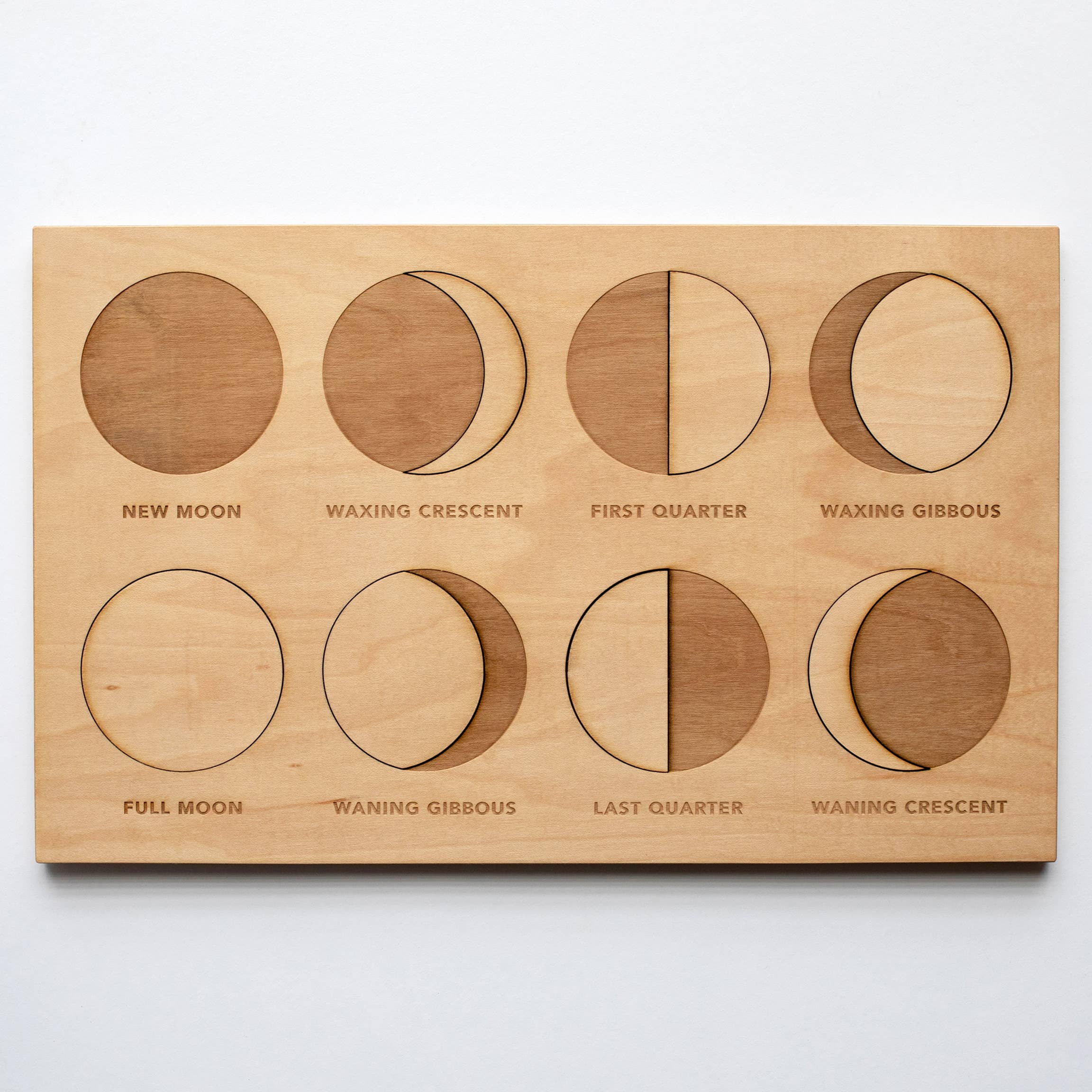 Wooden Moon Phase Puzzle • Modern Lunar Puzzle for Kids | Tuckerbell ...